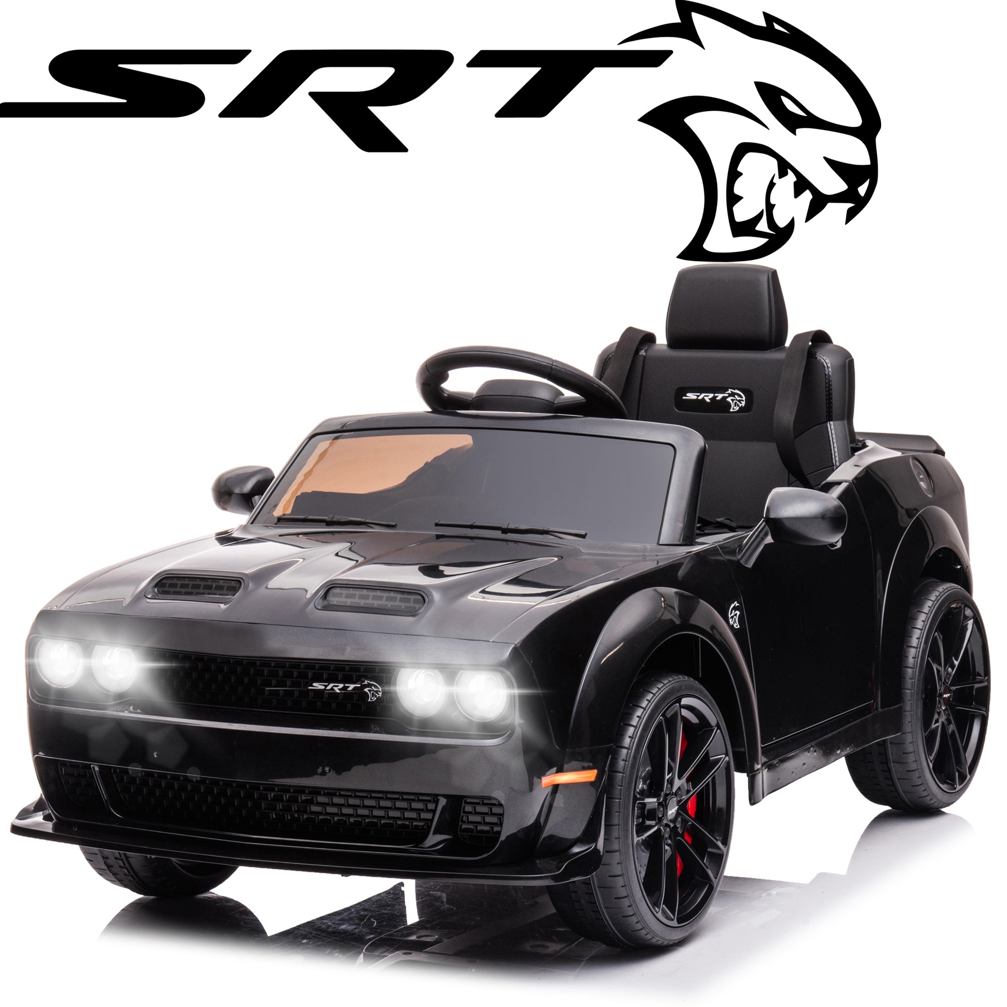 12V Licensed Dodge Challenger SRT Ride on Car for Kids, Battery Powere ...
